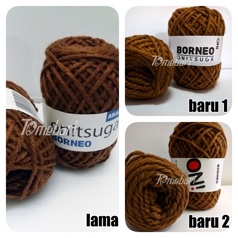Jual BENANG RAJUT AKRILIK ACRYLIC ONITSUGA BORNEO COKLAT KAYU ( ACR-029 ...