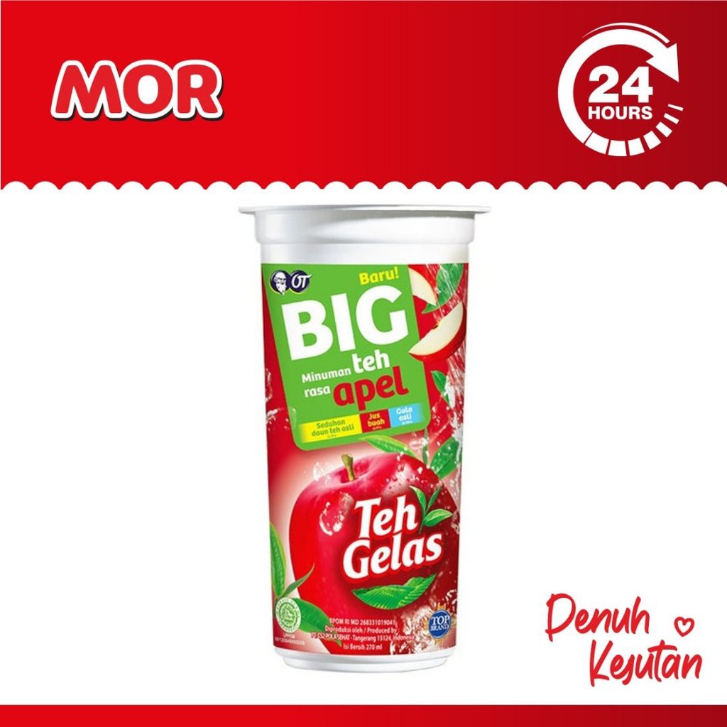 Jual TEH GELAS Apel Big Cup Teh Manis Apple 270 ml | Shopee Indonesia