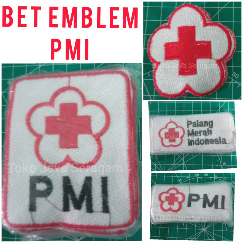 Jual Emblem PMI PMR Kotak Besar Bunga Melati Palang Merah Indonesia Bet ...
