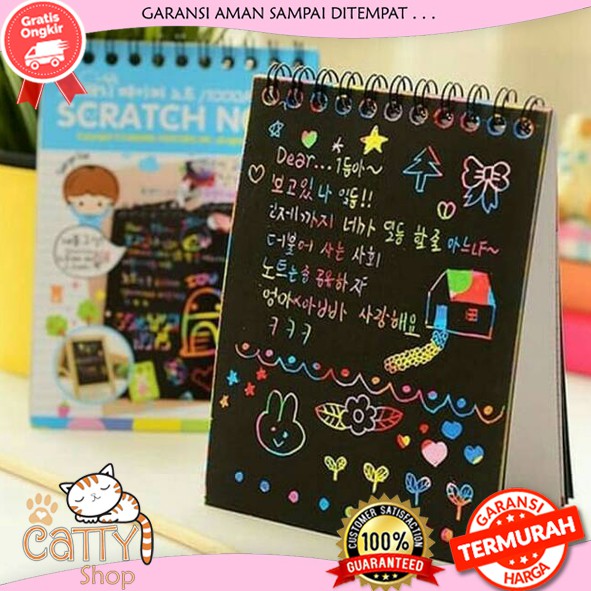 Jual CATTY COLOURFUL SCRATCH NOTE / SCRATCH PAPER NOTE / COLOUR DRAWING ...