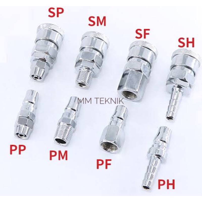 Jual COUPLER COUPLING KOPLER SAMBUNGAN ANGIN KOMPRESSOR QUICK COUPLING ...