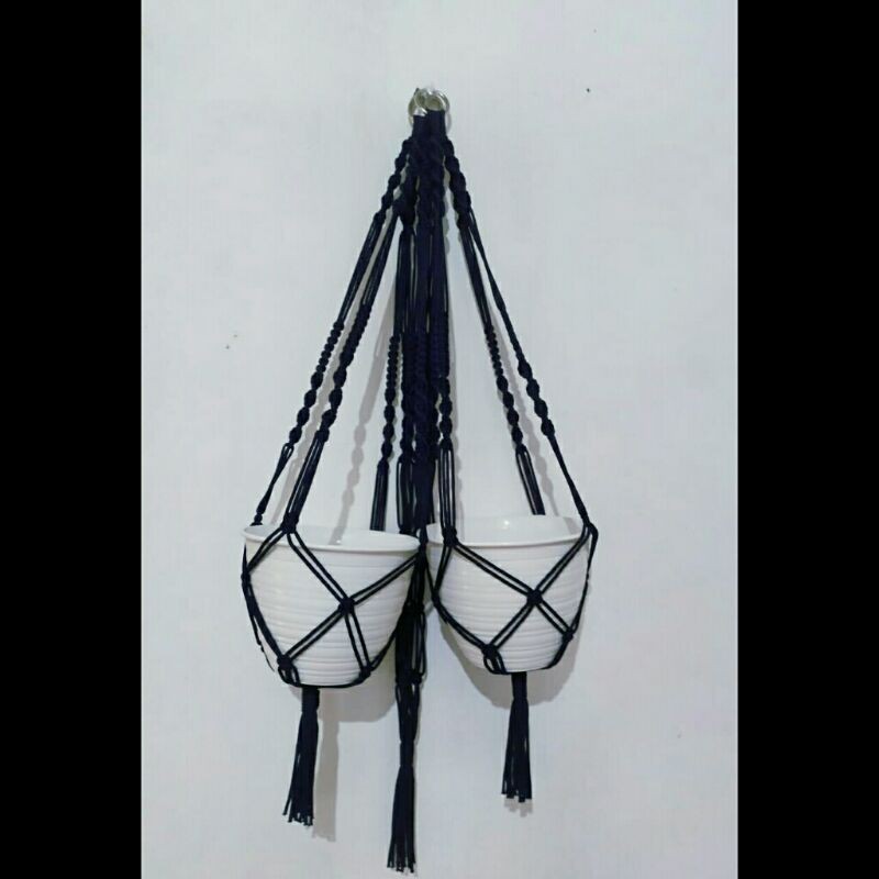 Jual Tali Gantungan Pot Tali Kur Gantungan pot macrame untuk tanaman ...