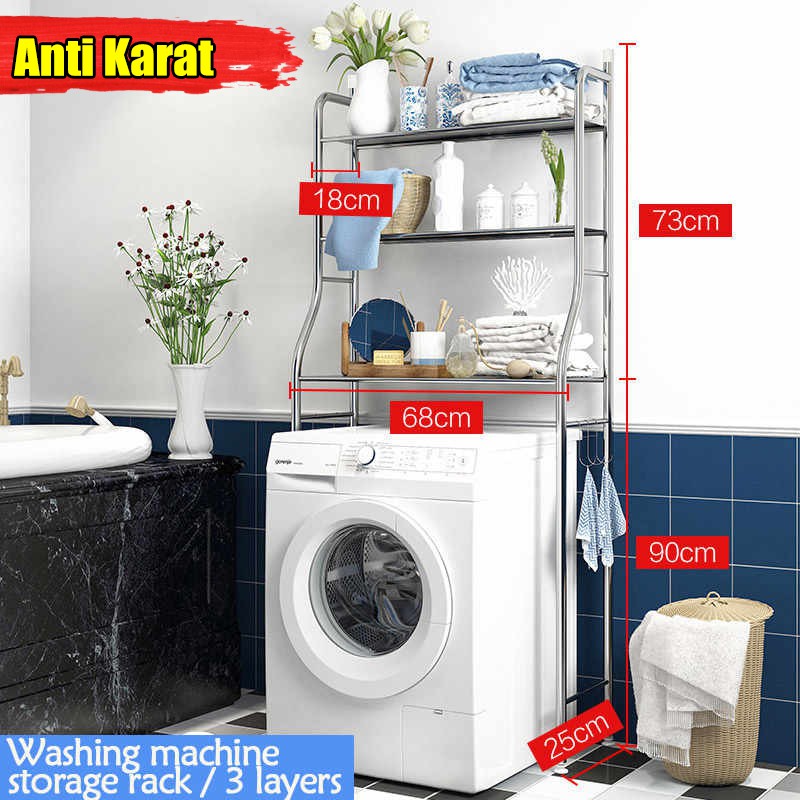 Jual (UK. BESAR) RAK MESIN CUCI ORGANIZER RAK MESIN CUCI LAUNDRY STAND ...