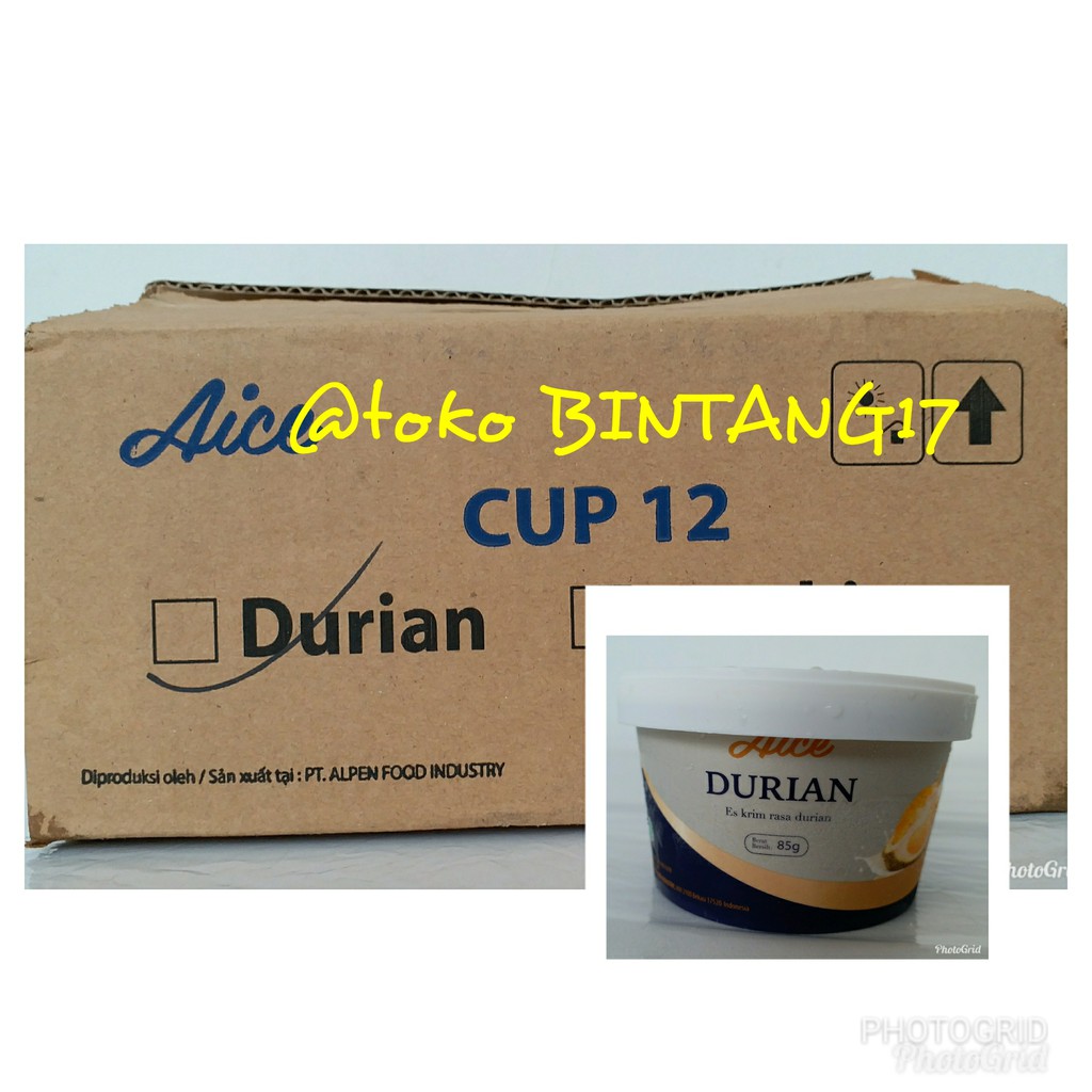 Jual Es krim AICE - Durian Cup Box (Isi 12 bh) Indonesia|Shopee Indonesia