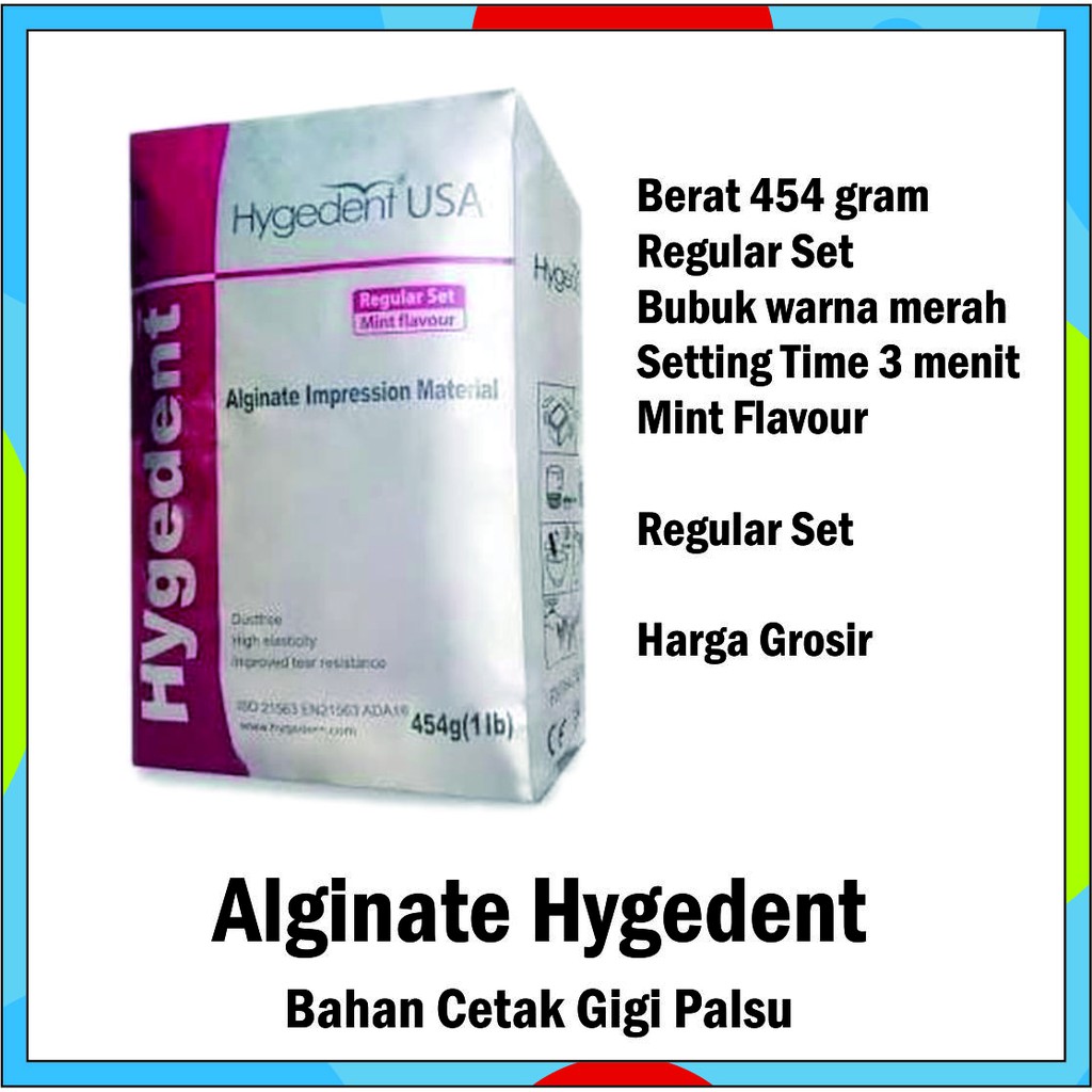 Jual Alginat Hygedent Regular Set Alginate / Bahan Cetak Gigi Indonesia ...