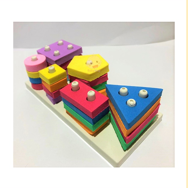 Jual Mainan edukatif puzzle bentuk balok | mainan edukasi anak bayi ...