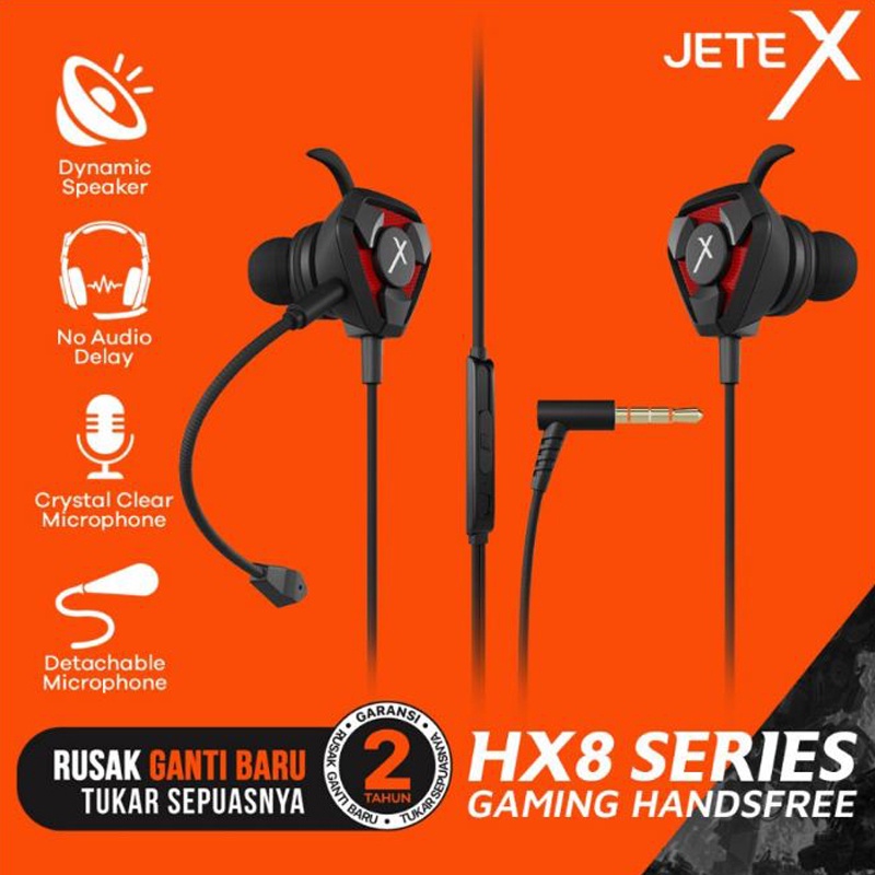 Jual Earphone I Earbuds I Headset Gaming with Mic JETEX HX8 | HX-8 Indonesia|Shopee Indonesia