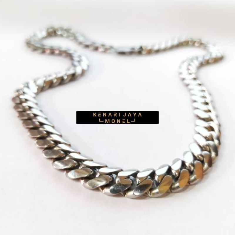 Jual Kalung rantai baja putih monel Original | Shopee Indonesia