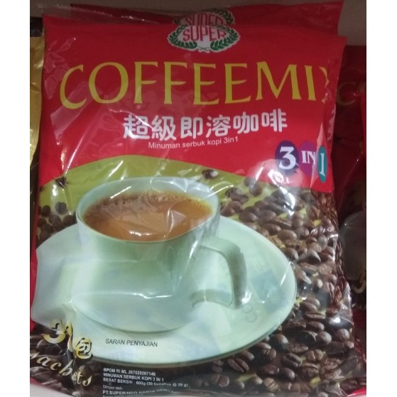 Jual ISI 33 SACHET SUPER Coffeemix 3 IN 1 Singapore SUPER COFFEE MIX 3 ...