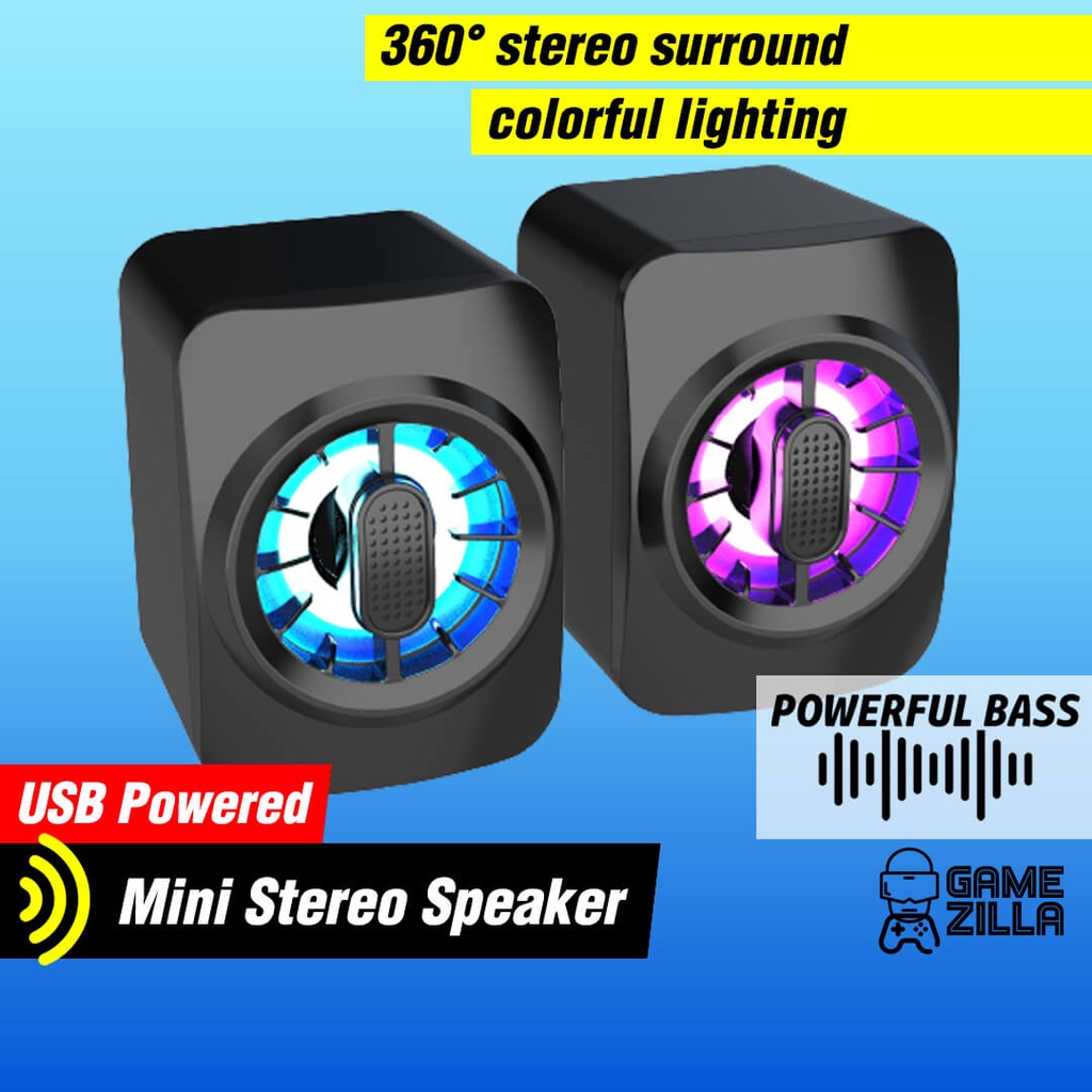 Jual Speaker USB Mini Spiker PC Laptop Komputer Kecil Speker Game RGB ...