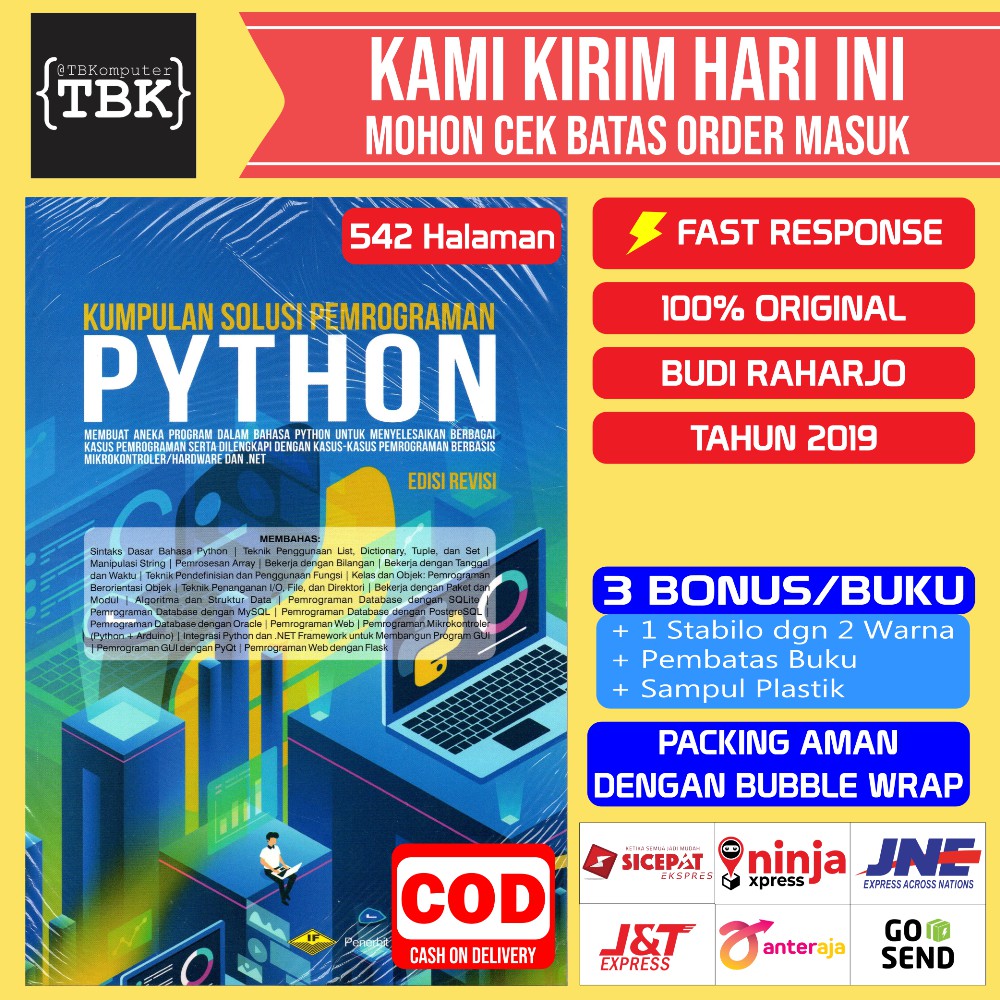 BUKU KUMPULAN SOLUSI PEMROGRAMAN PYTHON BUDI RAHARJO | Shopee Indonesia