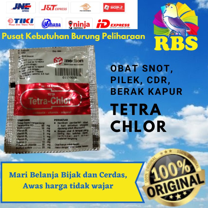 Jual Obat Unggas Snot CDR Vita Tetrachlor Tetra Chlor Sachet Isi 10 ...