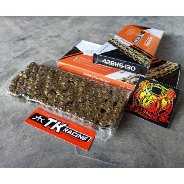 Jual RANTE RODA RANTAI MOTOR RANTAI TK RACING 428HS GOLD 130L RANTAI TK ...