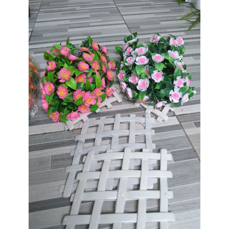 Jual bunga dinding plastik dan pagar. bunga plastik, bunga sintetis ...