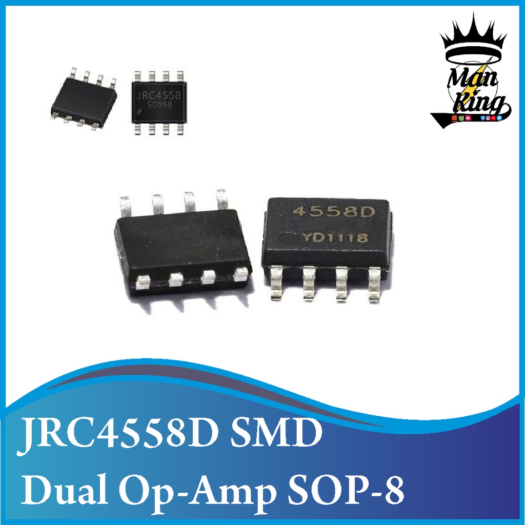 Jual IC JRC4558D dual op-amp sop8 jrc4558 JRC4558 | Shopee Indonesia