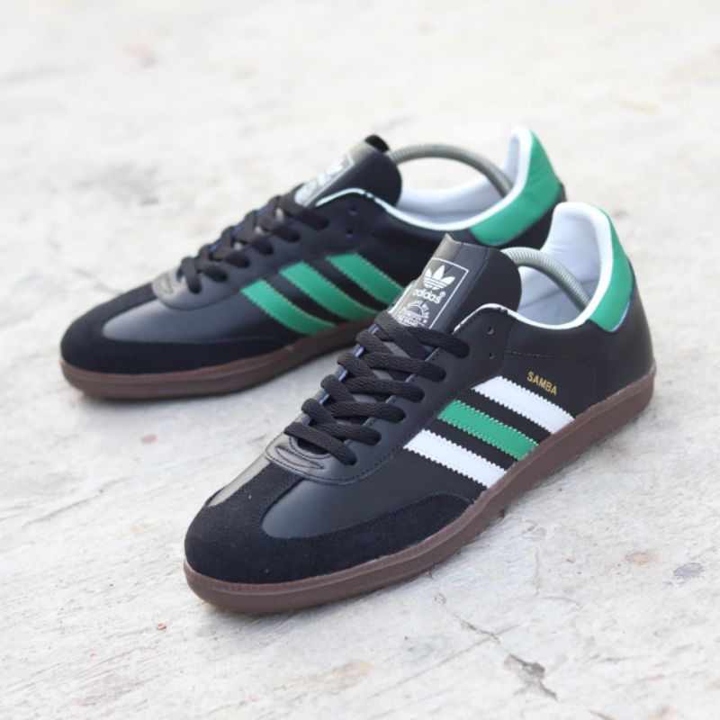 Jual ADIDAS SAMBA OG BLACK GREEN ORIGINAL MADE IN INDONESIA BNIB ...
