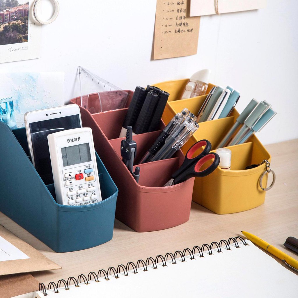 Jual Box Alat Tulis | Rak Untuk Meja | Rak Stationary 4 Sekat | Tempat ...