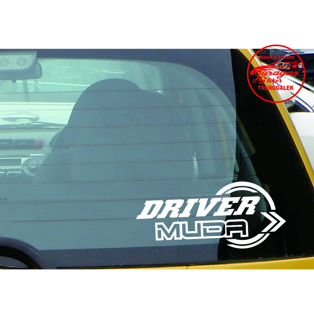 Jual Stiker cutting DRIVER MUDA untuk kaca bodi mobil motor | Shopee ...