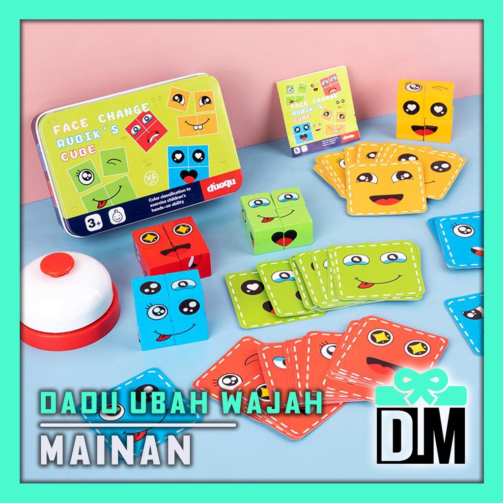 Jual Mainan Dadu Ubah Wajah Kubus Rubah Muka Face Change Rubik Cube ...