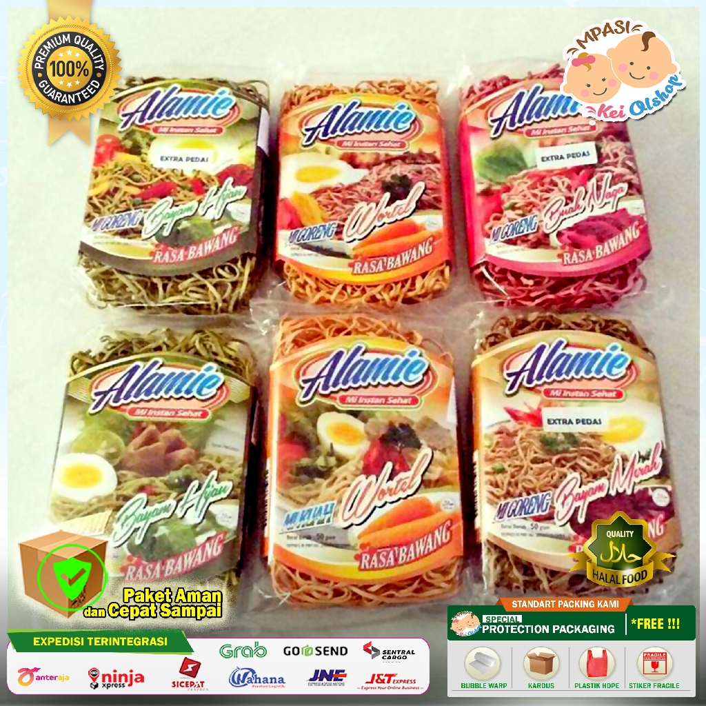 Jual MIE SAYUR SEHAT INSTAN ORGANIK ALAMIE Non MSG | Shopee Indonesia