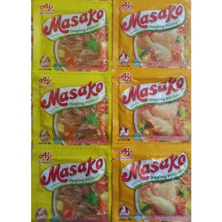 Jual Masako Bumbu Penyedap Rasa Ayam Dan Sapi 1 Renteng Isi 12 Sachet ...