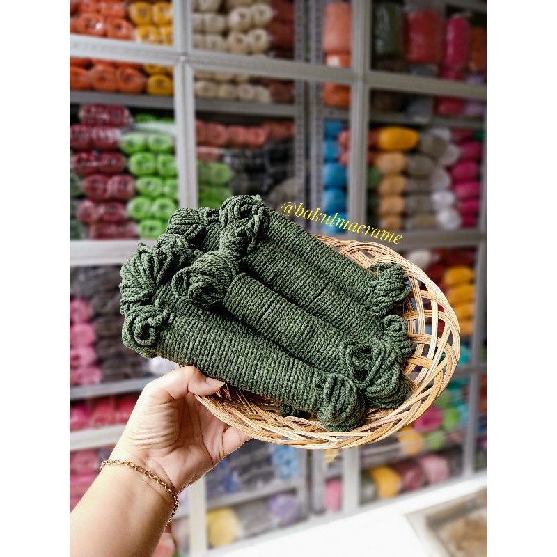 Jual IJO LUMUT / Army 100gr Benang Macrame | Shopee Indonesia