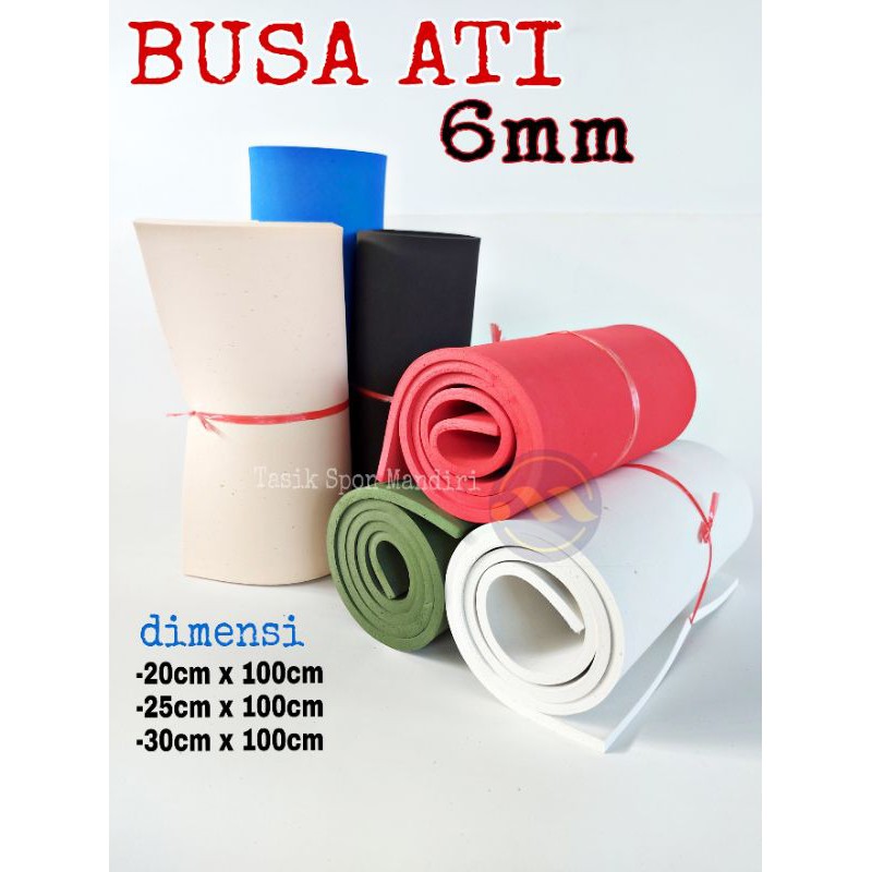 Jual Busa ati 6mm ( 25cm x 100cm )/ spon eva / Busa Hati / Spon karet ...