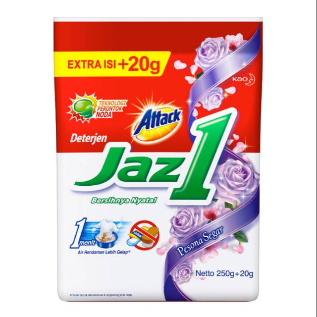 Jual Kao Attack Detergent Powder Jaz 1 Pesona Segar 250G | Shopee Indonesia
