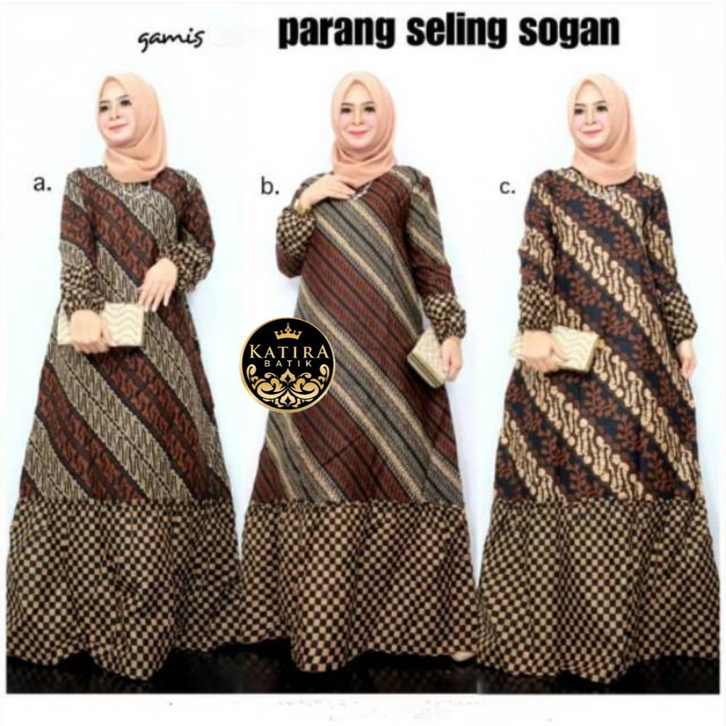 GAMIS PARANG SELING SOGAN GAMIS BATIK CANTIK GAMIS CANTIK BATIK PESTA ...