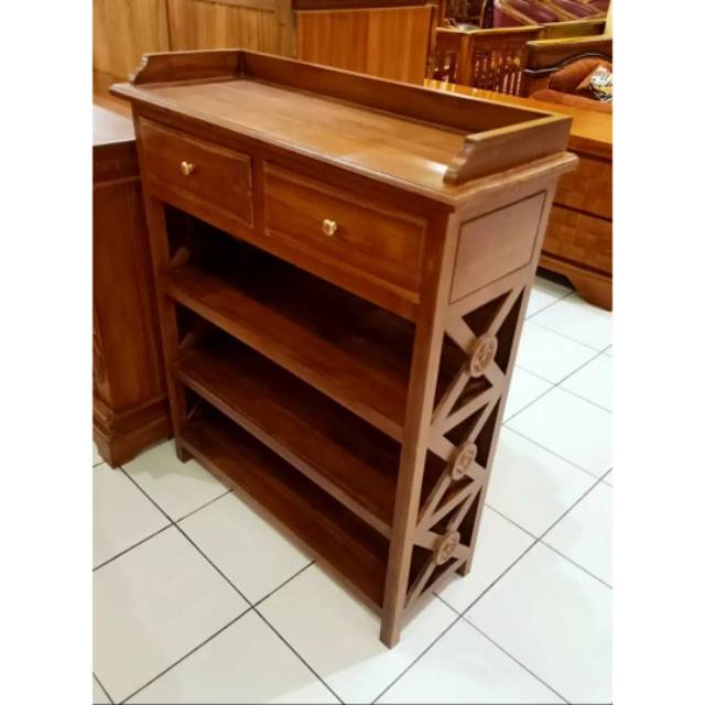 Jual Rak Sepatu Kayu Jati Solid Mentahan | Shopee Indonesia