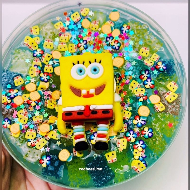Jual Slime Clear premium 250cc colorful spongebob slime sponge bob ...