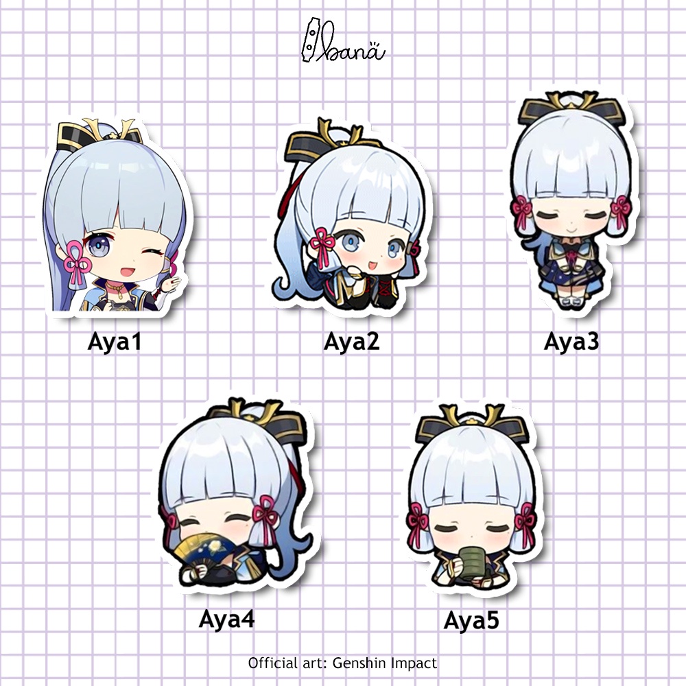 Jual Stiker Genshin Impact AYAKA Sticker Vinyl Waterproof Bijian | BANA ...