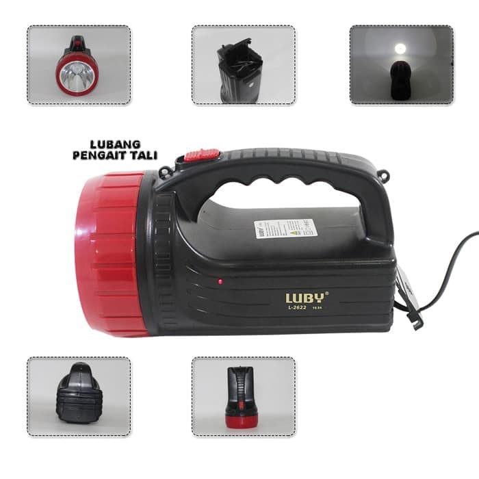 Jual Senter Besar Luby Premium AK-6671 / Senter JUMBO Senter besar LED ...