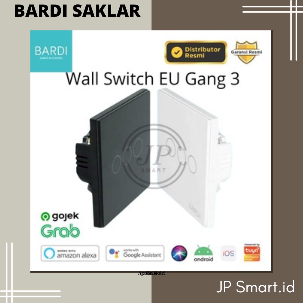 Jual Bardi Saklar Smart Home Switch on off Wifi Touch Wall Switch EU3 ...