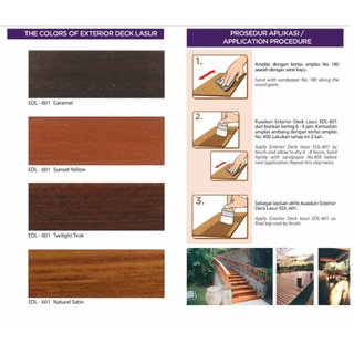 Jual ULTRAN DECK LASUR EDL-601 CARAMEL 1L propan cat kayu | Shopee ...