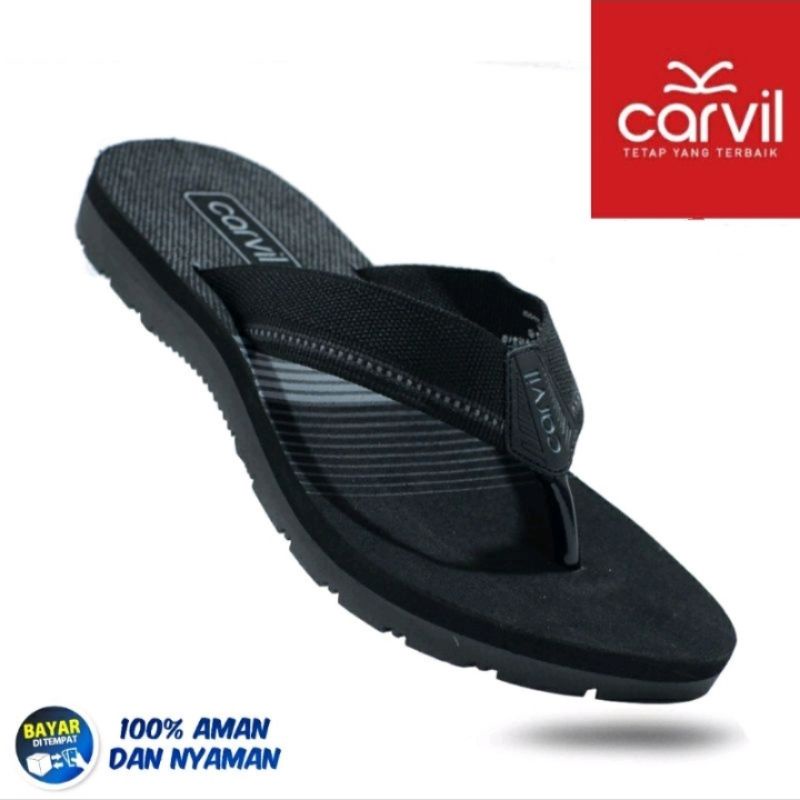 Jual Sandal Carvil Pria/Sendal Jepit Carvil Cowok Original UK 33-43 ...
