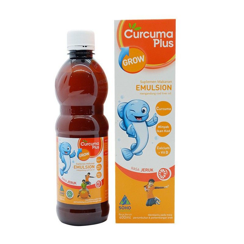 Jual Curcuma Plus Grow Emulsion Syrup - Orange 400ml | Shopee Indonesia