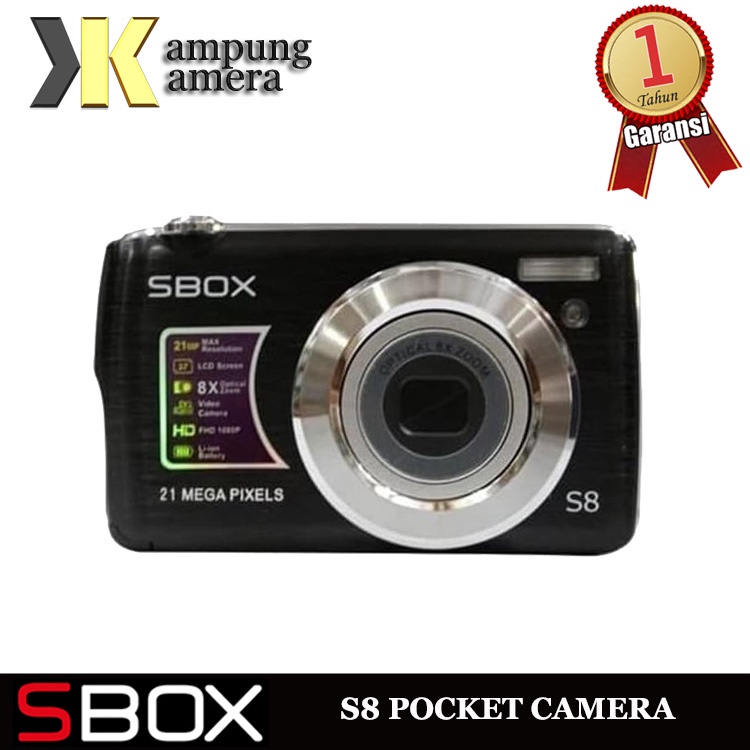 Jual SBOX S8 Camera Digital / Kamera Pocket - Garansi Resmi SBOX | Shopee Indonesia