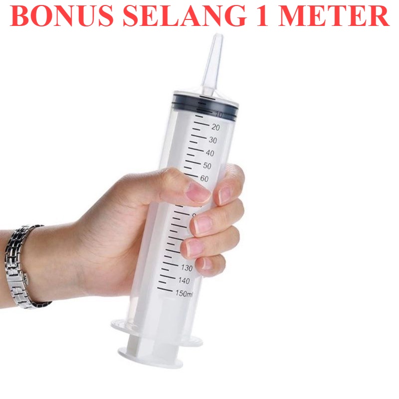 Jual SPUIT SYRINGE SUNTIKAN 150ML LUBANG TENGAH BARANG BARU STERIL ...