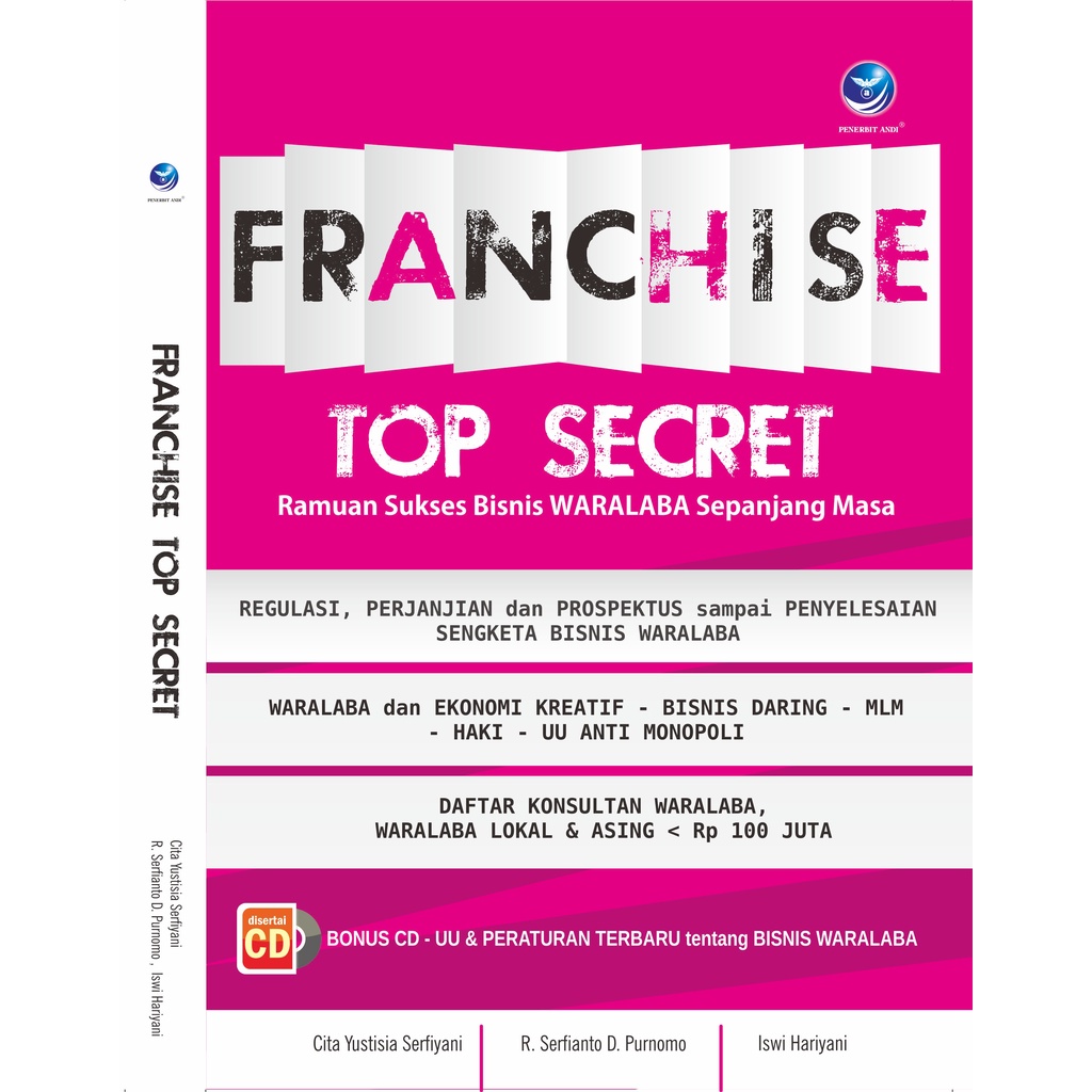 Jual BUKU Franchise Top Secret, Ramuan Sukses Bisnis Waralaba Sepanjang ...