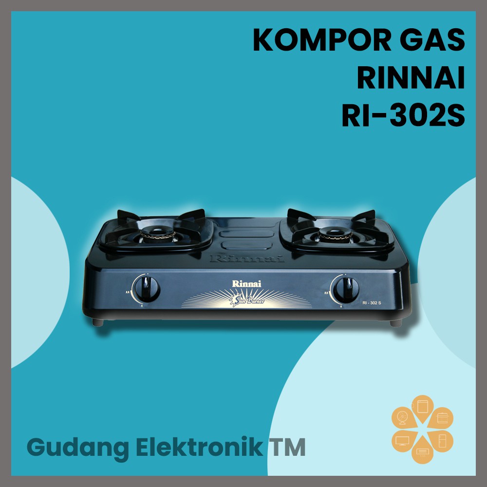 Jual Kompor Gas RINNAI 2 Tungku RI - 302S | Shopee Indonesia