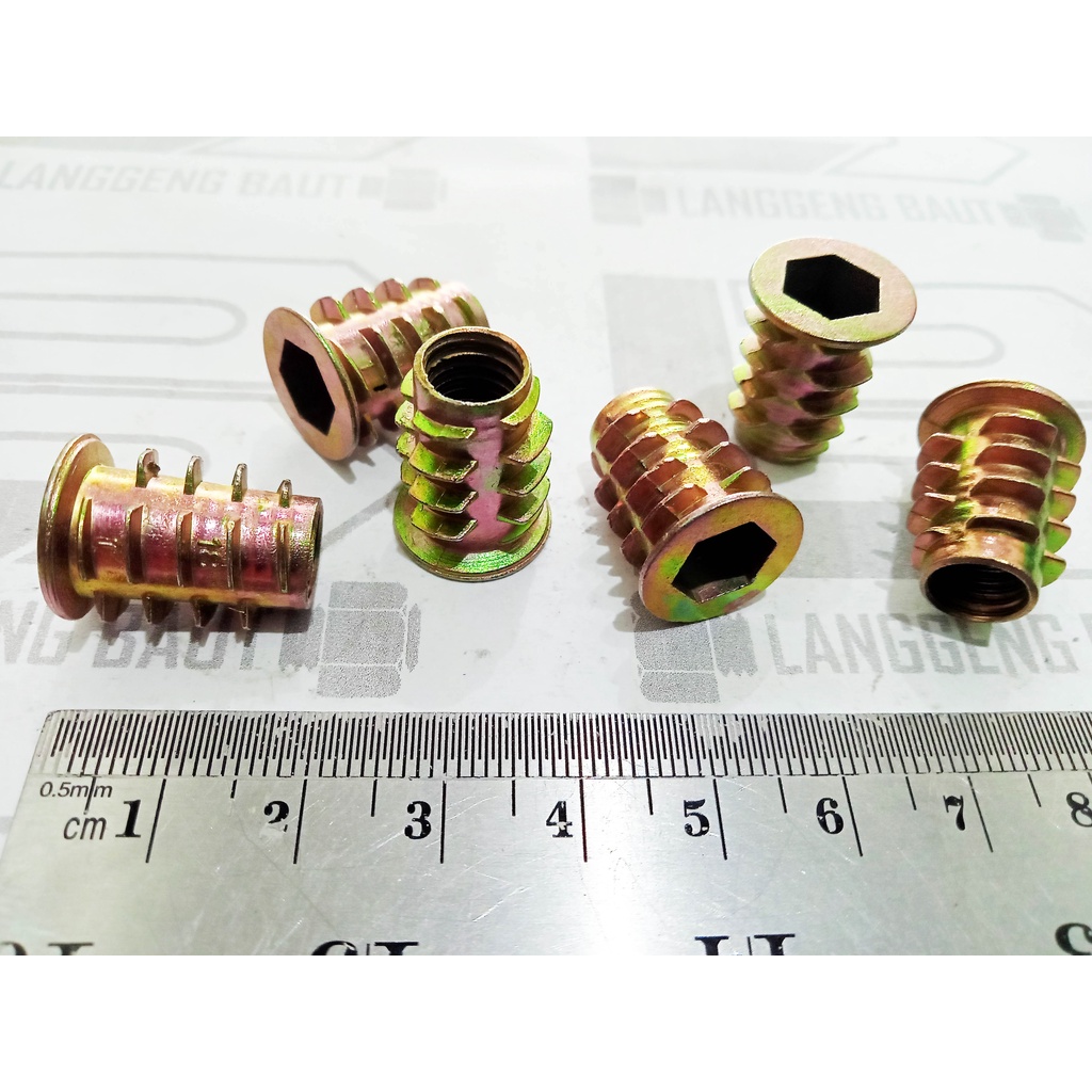 Jual Mur Nanas M8 X 18 OD / Mur Tanam Kayu Baut 12an M8x18 | Shopee ...