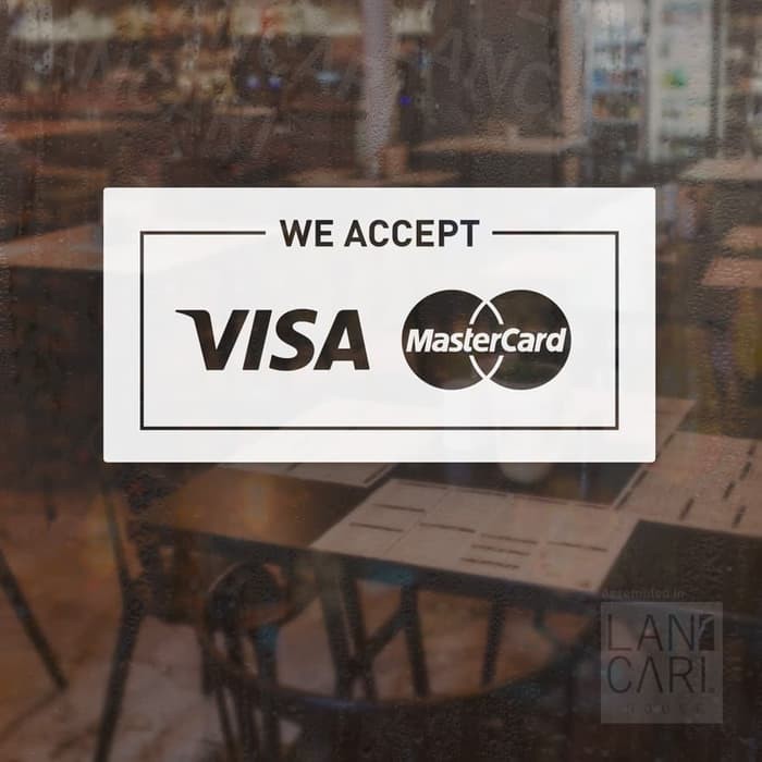 Jual Sticker Cutting Decal Visa Mastercard Kredit Stiker Wall Kaca ...