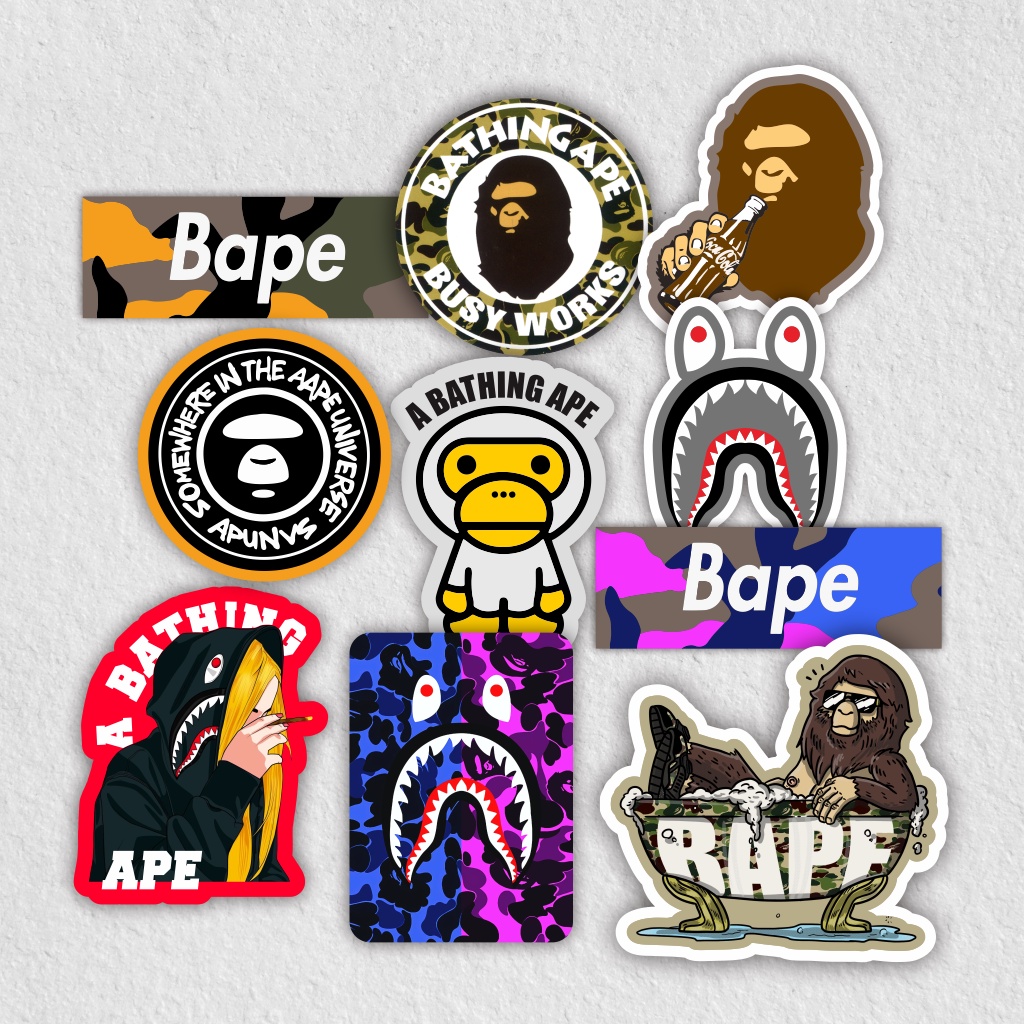 Jual Stiker Distro brand BATHING APE / Stiker bape | Shopee Indonesia