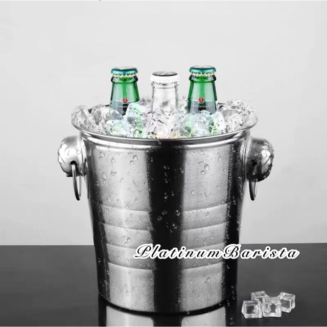 Jual Ice bucket 5 liter 5L ember tempat es batu wine stainless steel ...