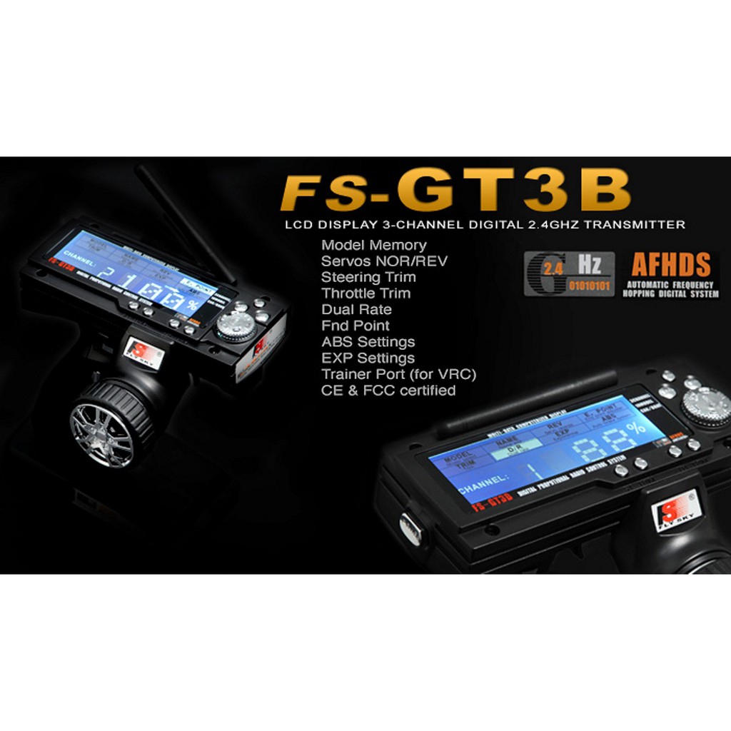 Jual Transmitter fly sky GT3B Flysky GT3B GT3-B Remote Rc Car Rc Boat ...