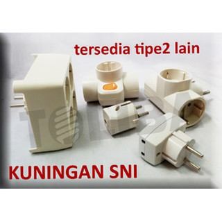 Jual steker arde uticon colokan uticon kuningan sni colokan listrik ...