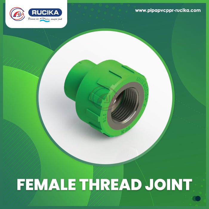 Jual Female Thread Joint 20x1/2" PPR Rucika / Female Thread Joint PPR ...