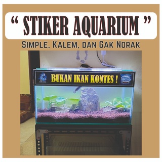 Jual Stiker Aquarium Sticker Aquarium Awas Ikan Chana Predator / Awas ...