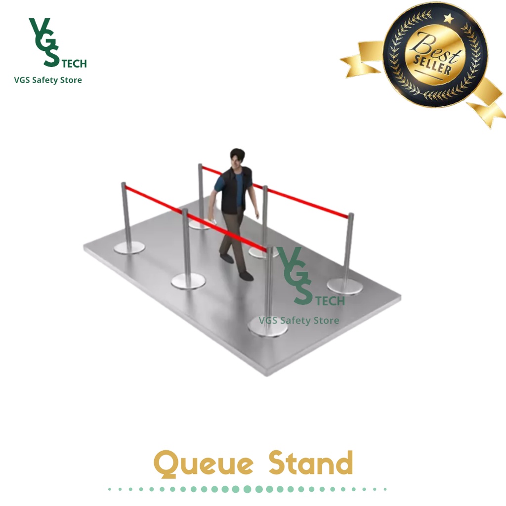 Jual Queue Line Tiang Antrian Stainless 300 Cm | Shopee Indonesia